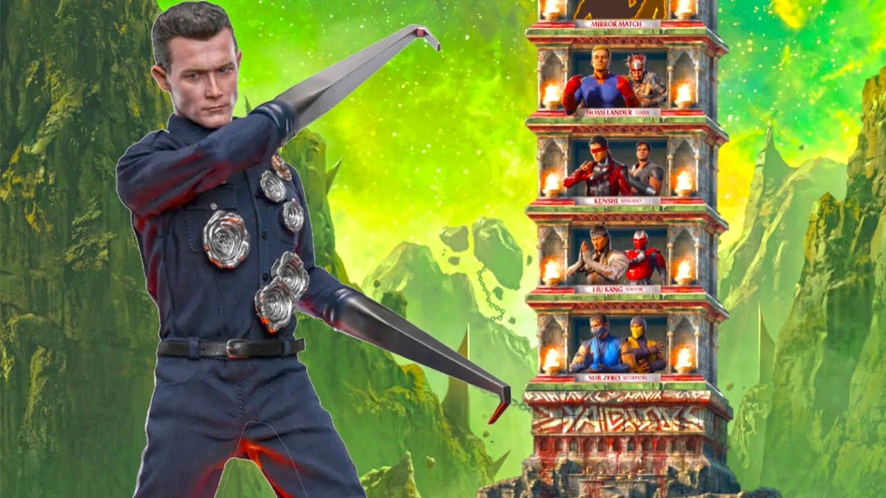 Mortal Kombat 1 The T-1000 Klassic Tower Gameplay MK1 - YouTube