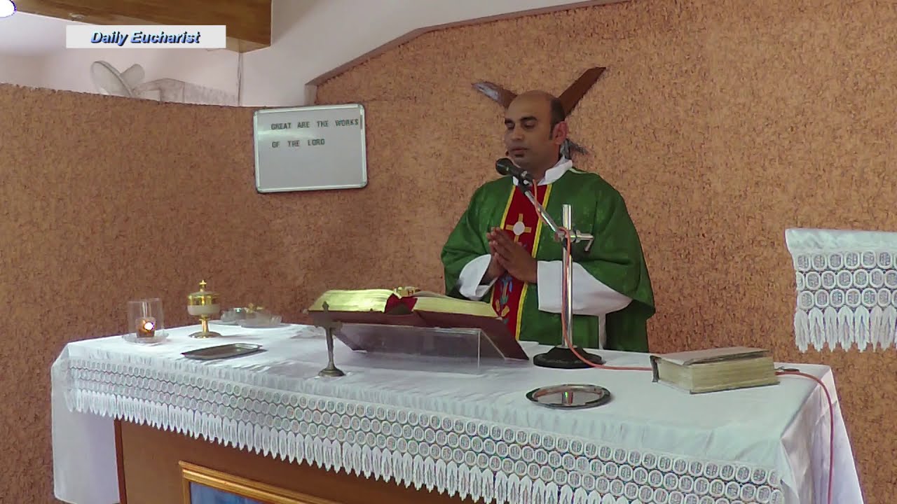 Mass in English - Fr. Merwin D'Souza sj - Jesuit House - YouTube