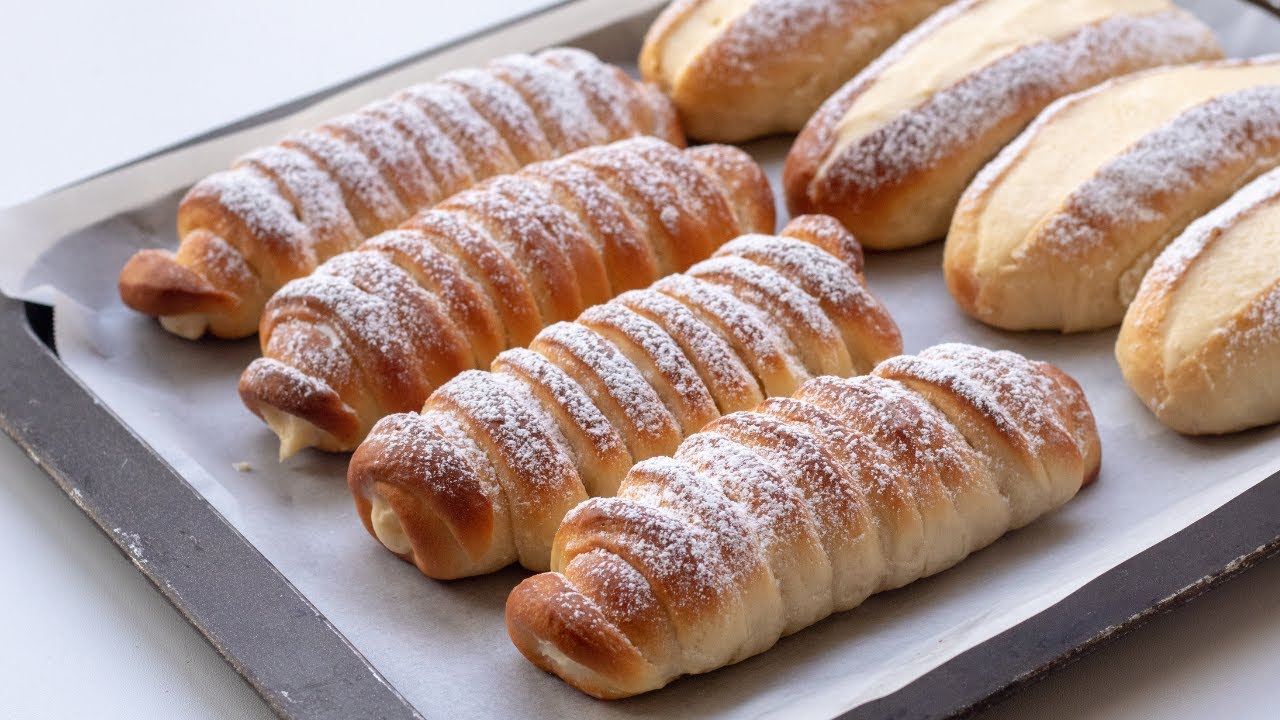 Vanilla Cream Filled Buns: A new favorite😋 - YouTube