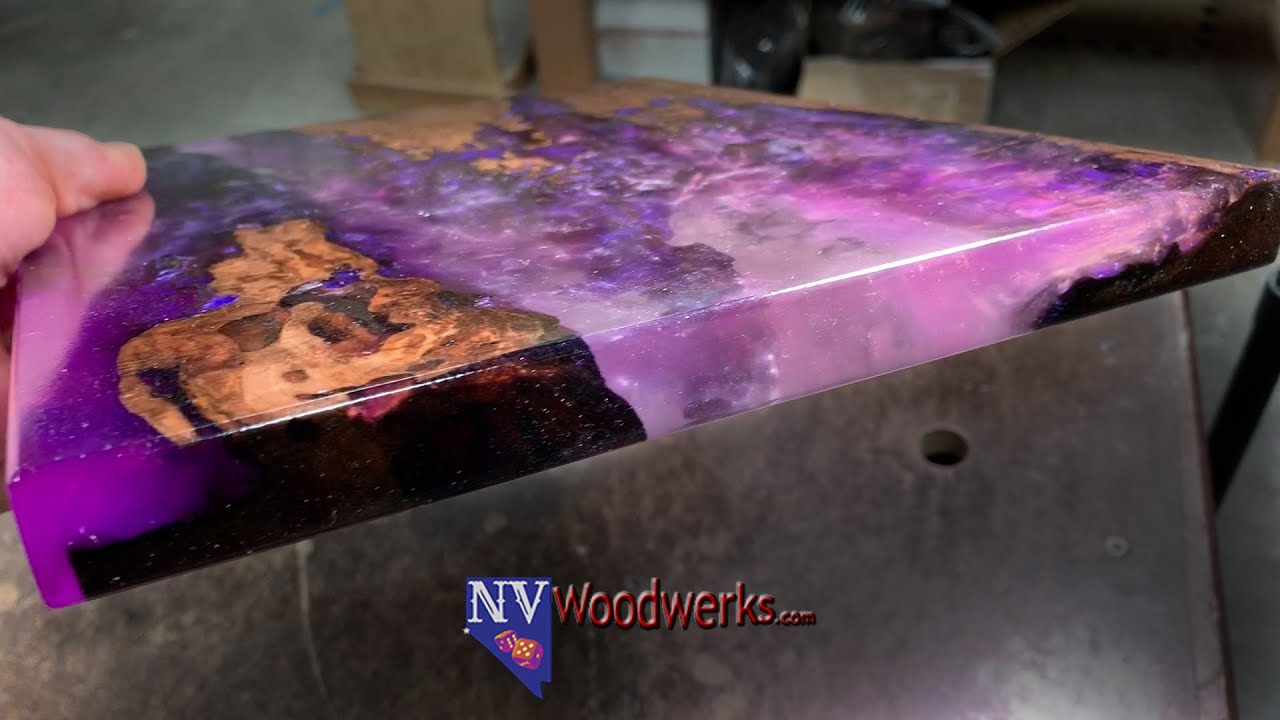 Finishing up the Resin and Wood Cutting Board - YouTube