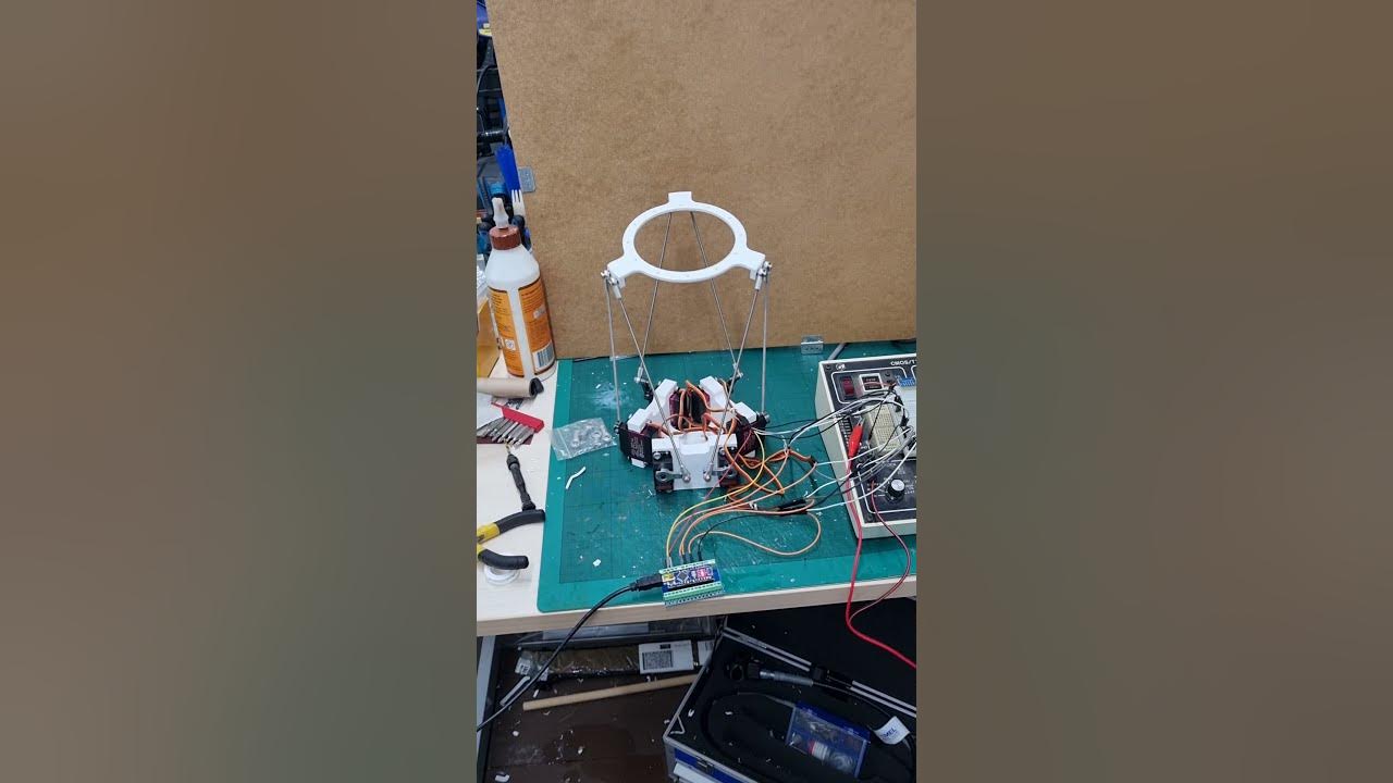 Stewart platform - robot neck mechanism #animatronics #robotics #robot #arduino - YouTube