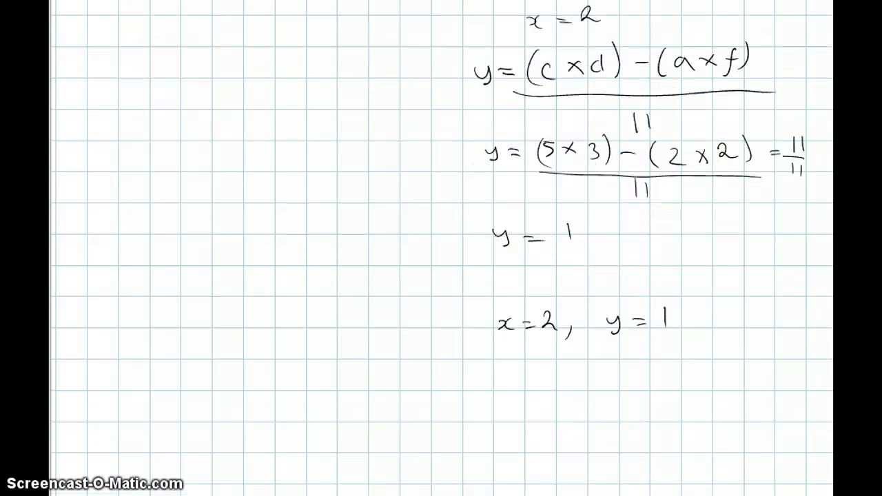 Vedic Mathematics - Simultaneous Equations - YouTube