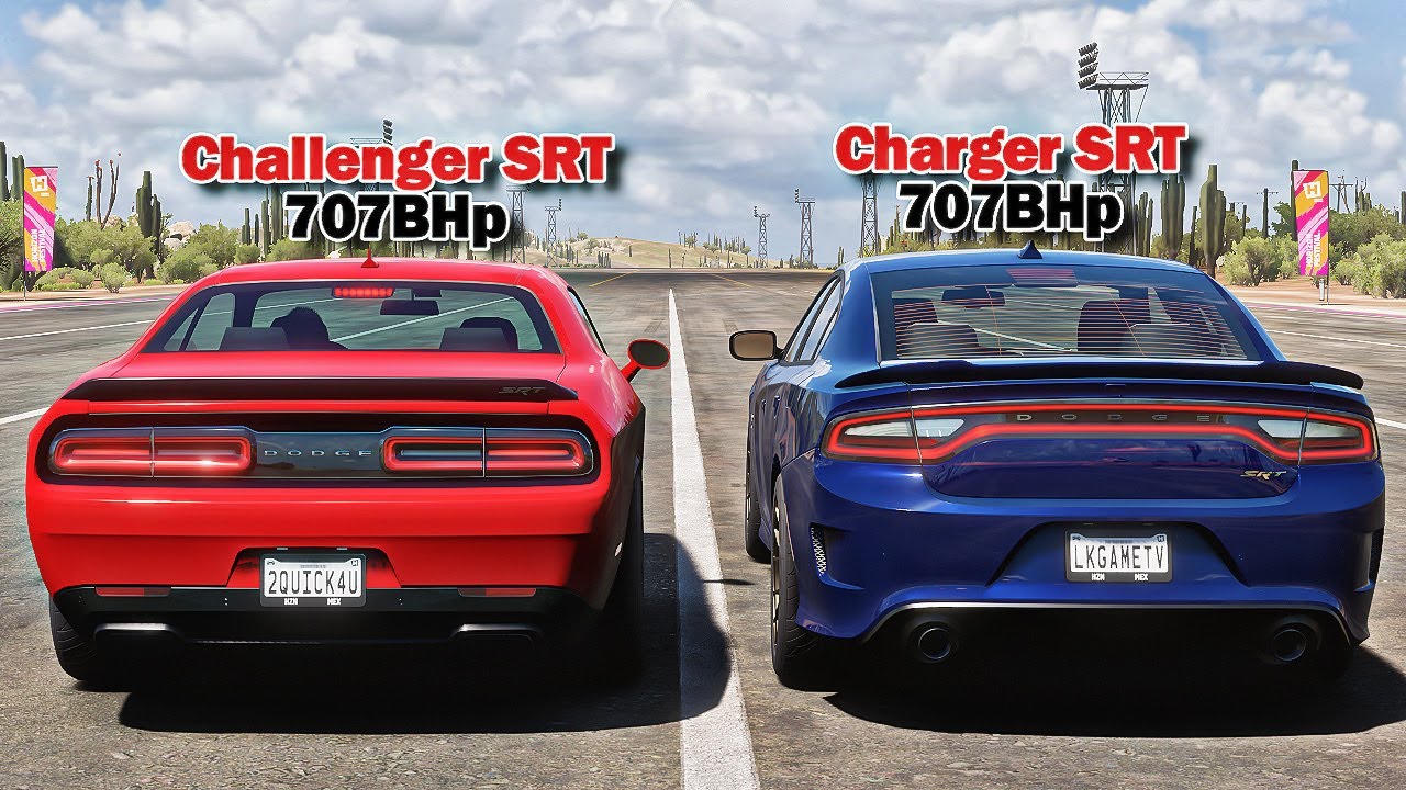 FH5 DRAG RACE - Dodge Charger SRT Vs Challenger SRT - YouTube