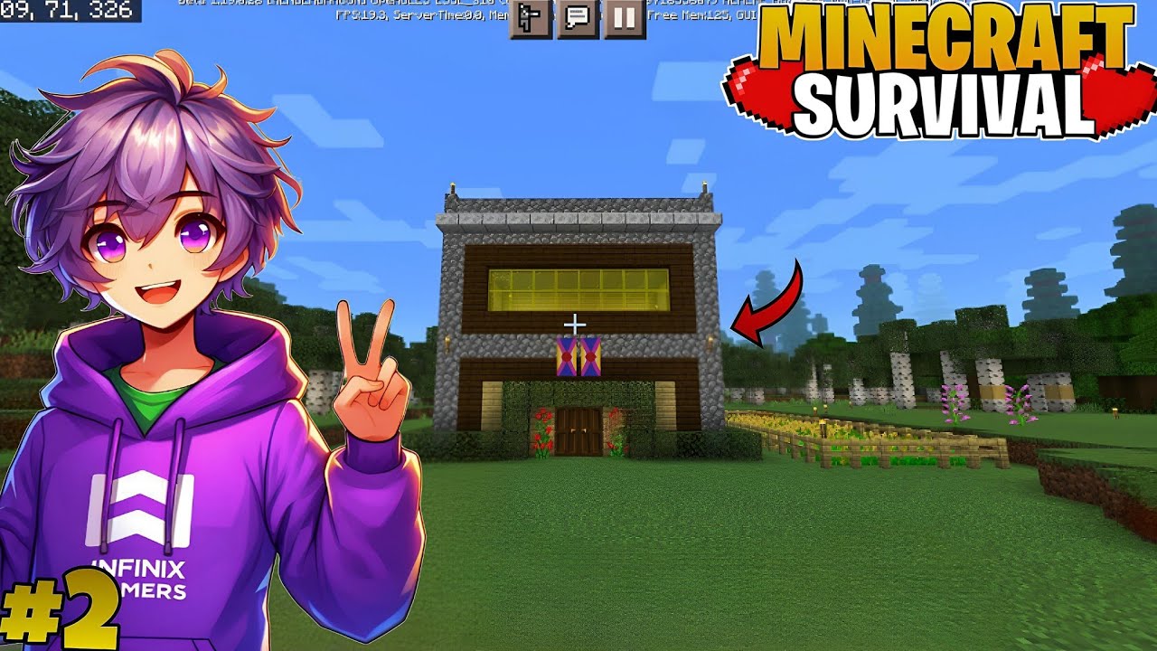 I MAKE A BEAUTIFUL 😍 HOUSE IN MY SURVIVAL SERIES 🏡|| MINECRAFT SURVIVAL ...