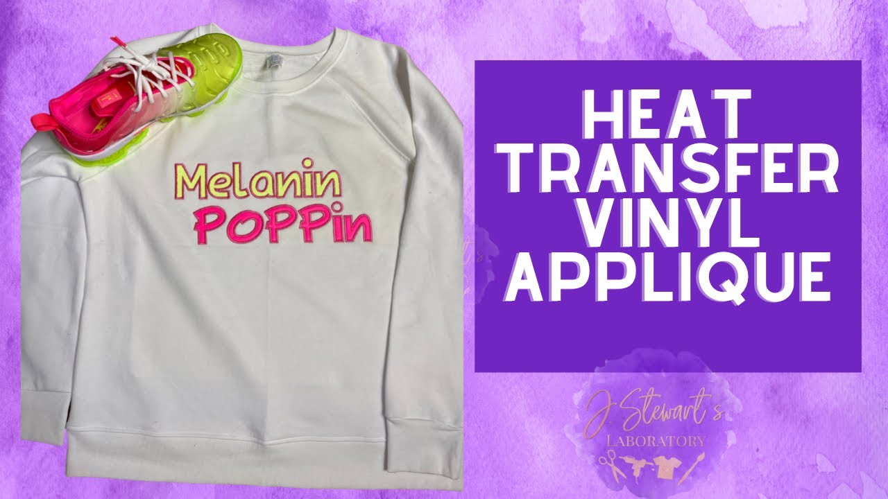 Heat transfer vinyl appliqué| Appliqué Em1010| Appliqué tutorial - YouTube