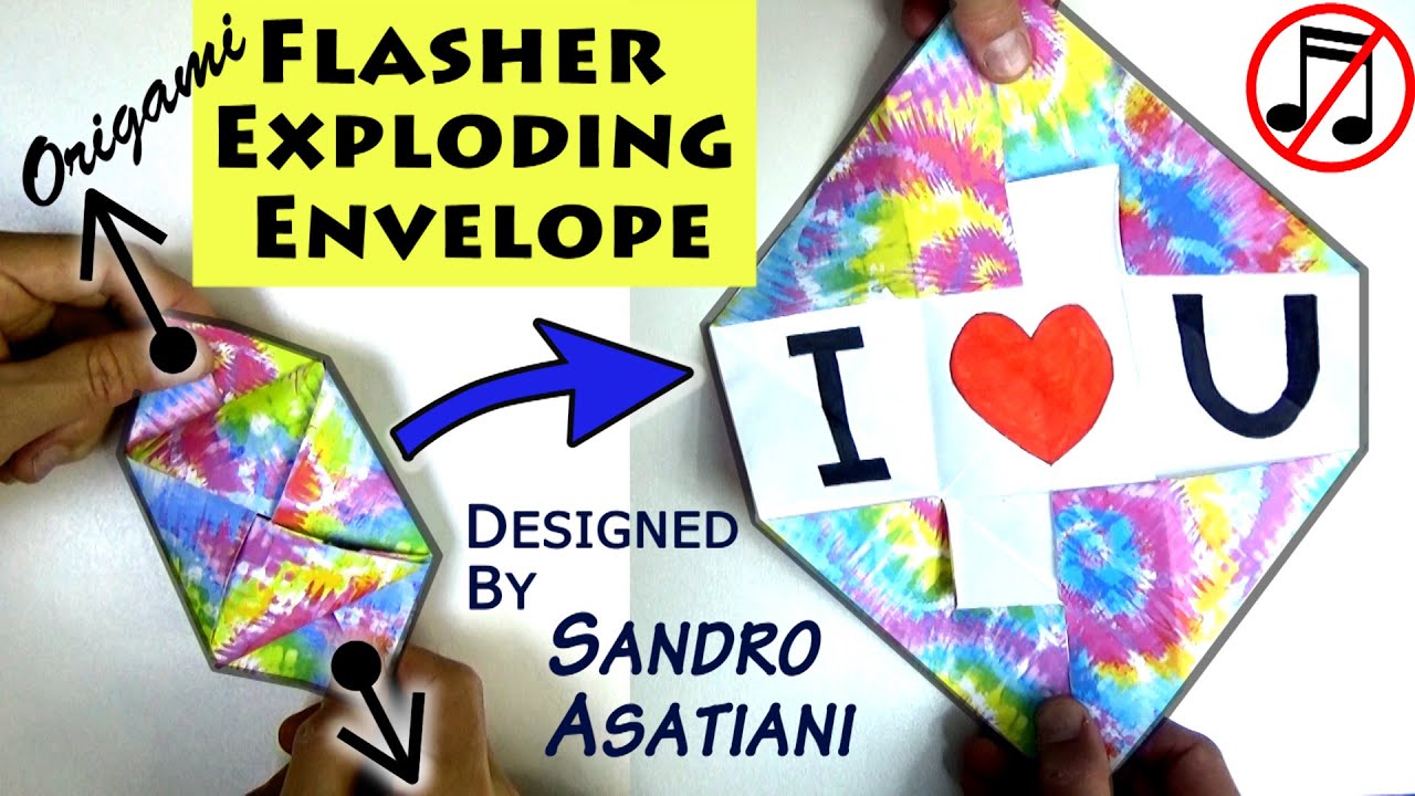 Origami Flasher Exploding Envelope (no music) - YouTube