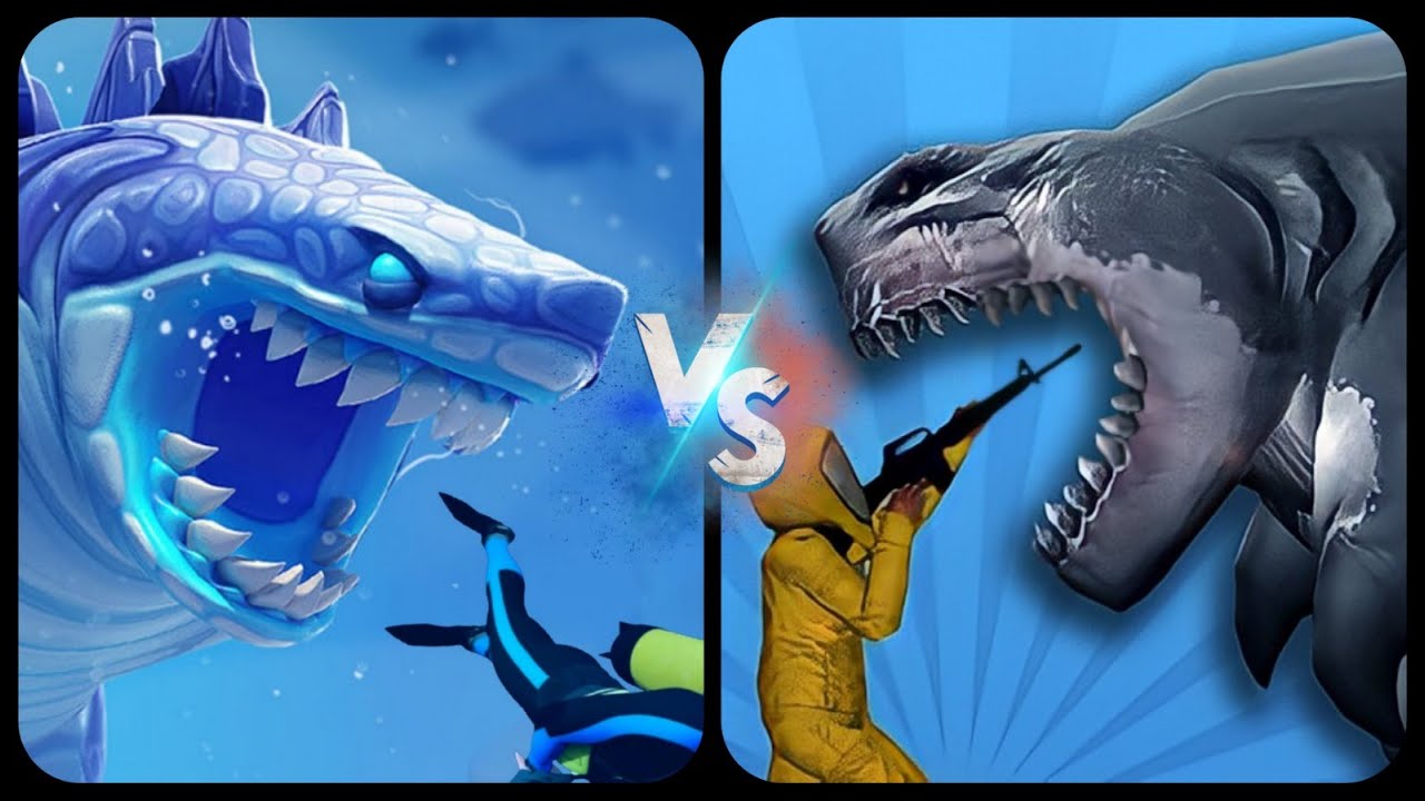 SHARKJIRA (GODZILLA SHARK) VS SHARKOSAURUS (DINO SHARK) - Hungry Shark ...