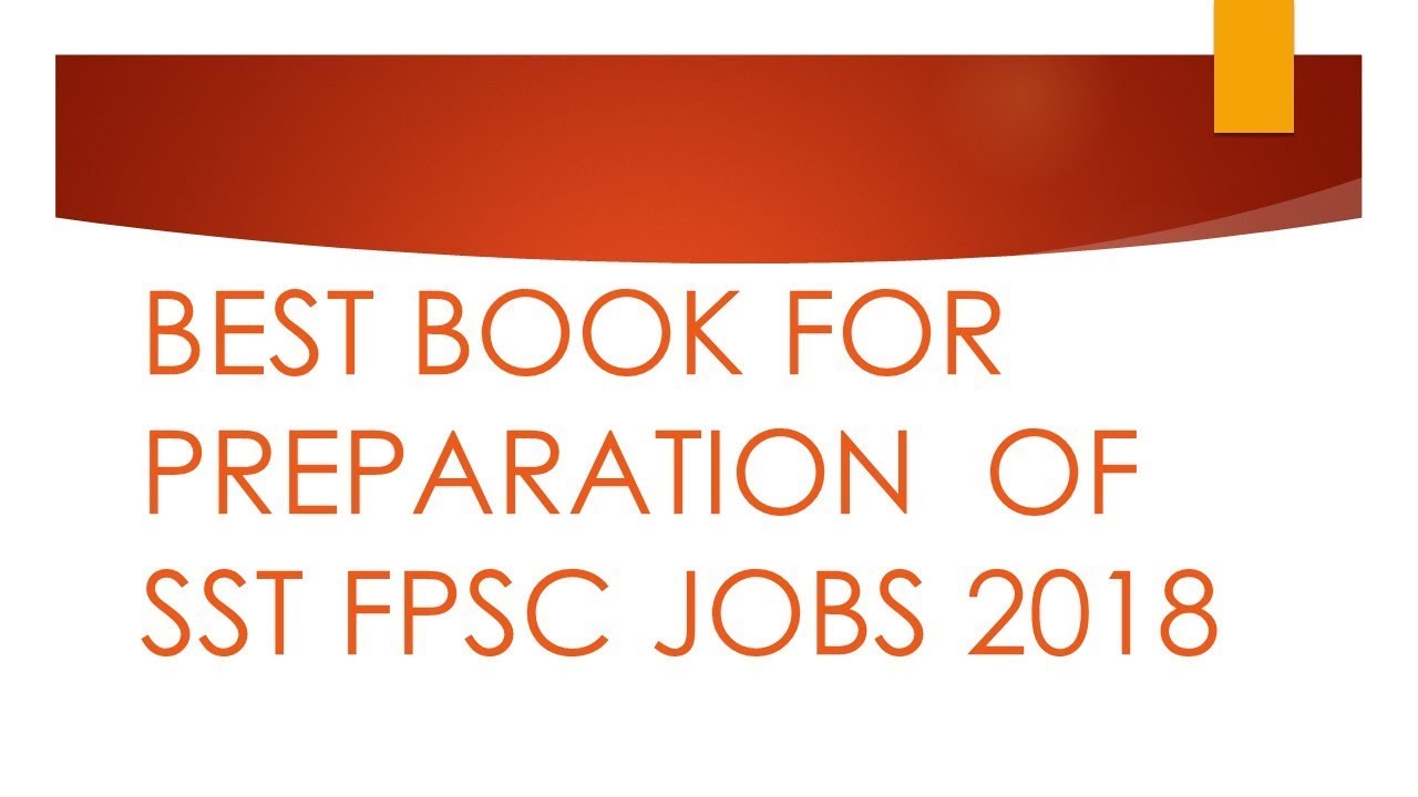 Best Book for Preparation of SST FPSC JOBS 2018 - YouTube