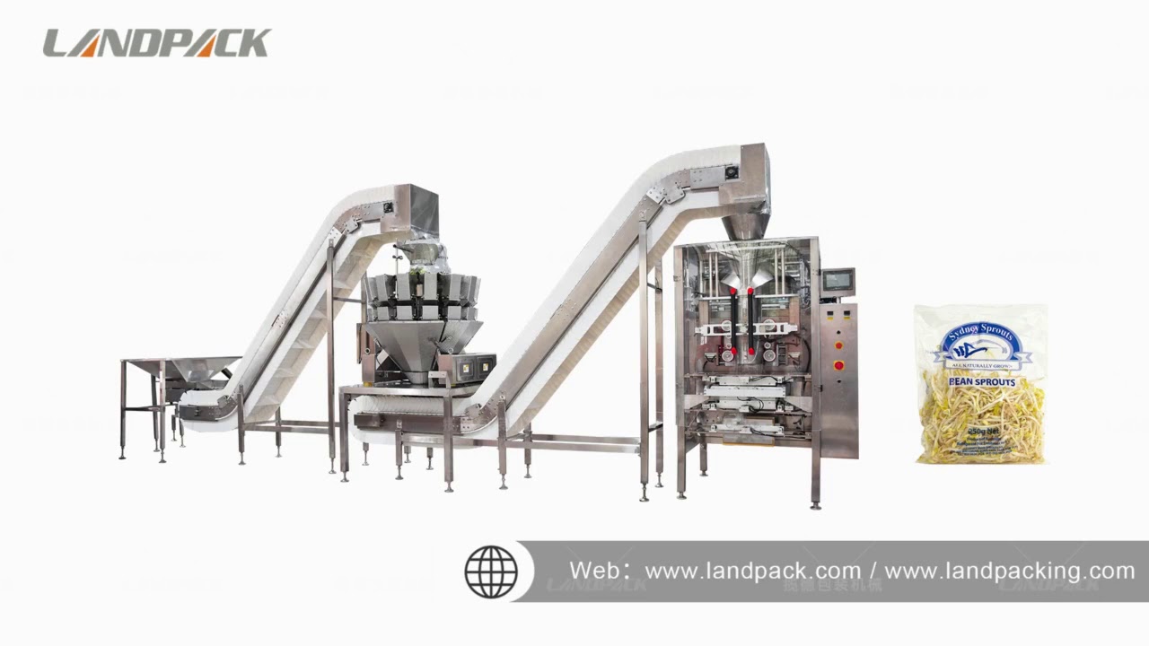 Beans packing machine, two-stage conveying - YouTube