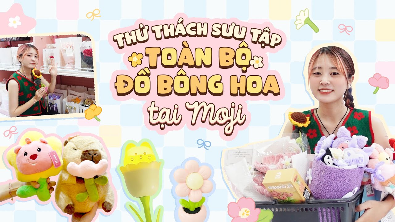 Thử thách SƯU TẬP TOÀN BỘ ĐỒ HÌNH BÔNG HOA ở Moji - Moji Channel - YouTube