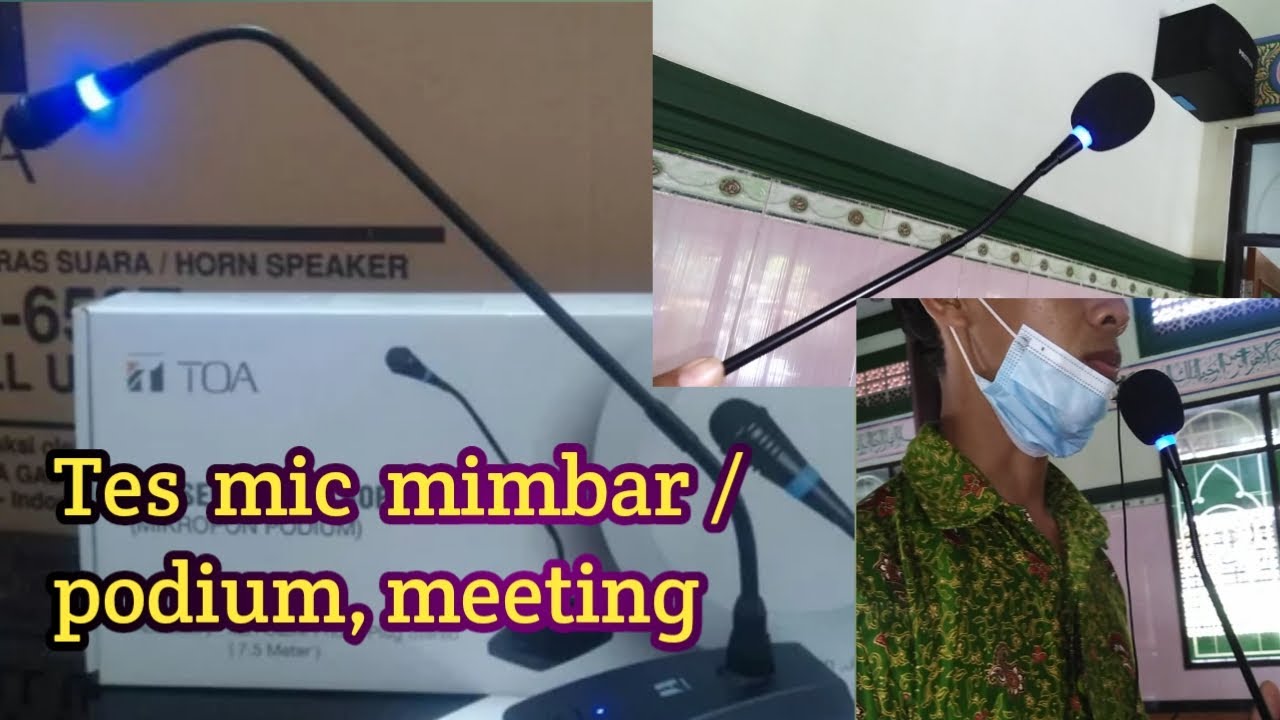 Mic TOA ZM-380-AS Tes langsung mic mimbar, meeting, podium - YouTube