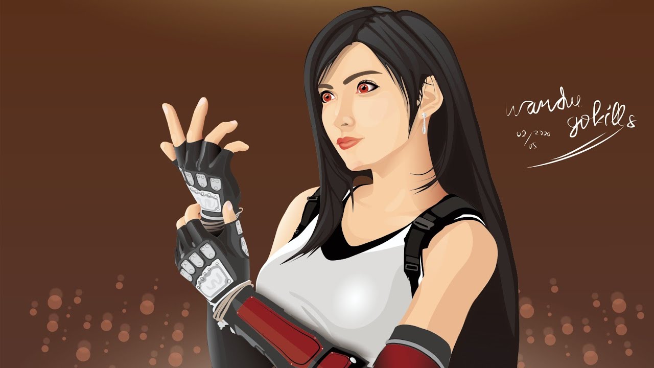Tifa's Vector Art Timelapse with Coreldraw (Semi-Realistic) - YouTube