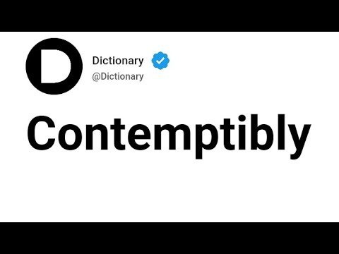 Contemptibly Meaning In English - YouTube