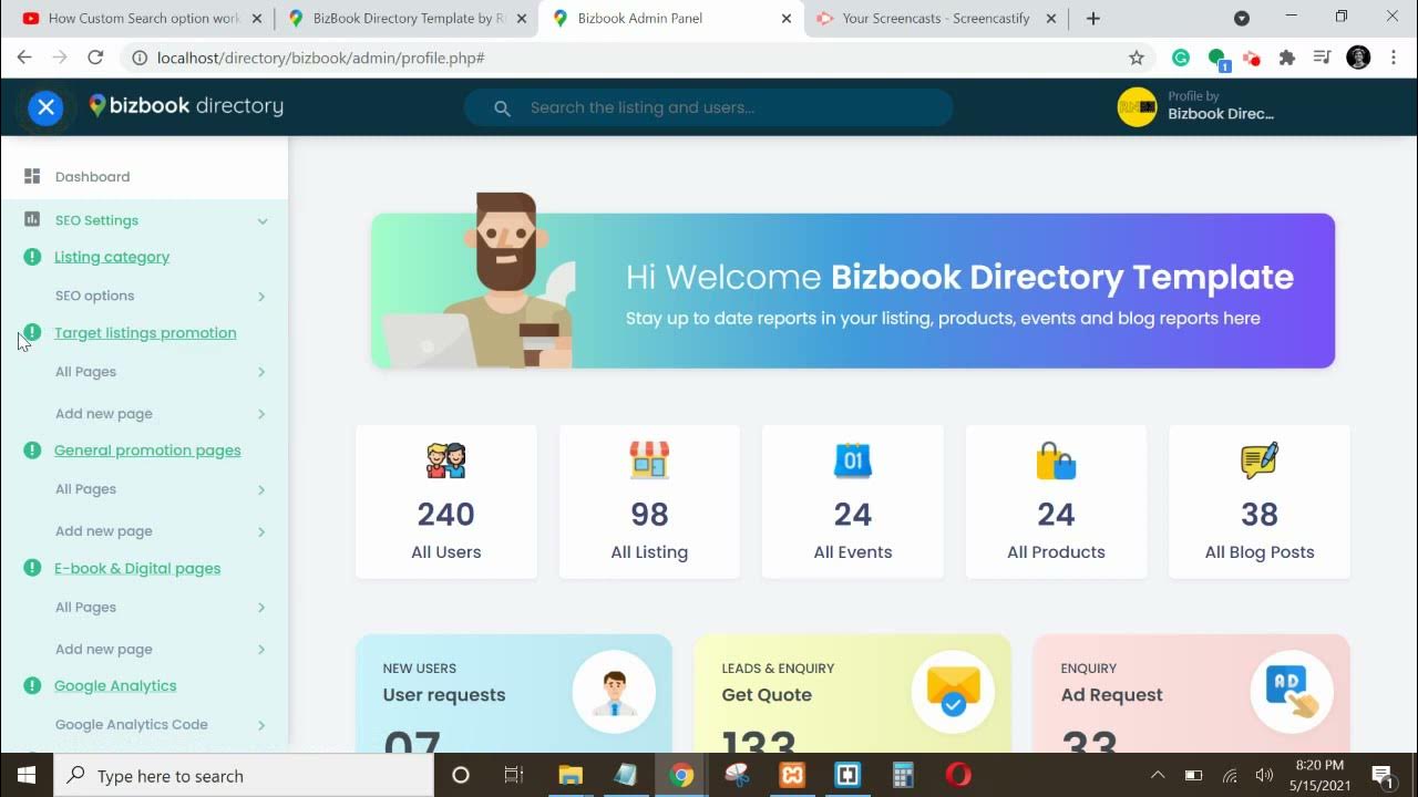 How "Target listing promotions" works - Bizbook Directory Template - YouTube