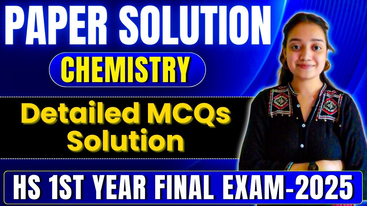 HS First Year Final Exam 2025 Chemistry Question Paper Solution|ASSEB ...