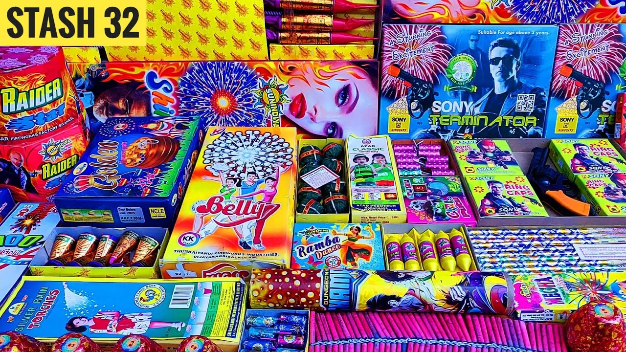 DIWALI FIREWORKS STASH 32 | DIWALI CRACKERS | DIWALI KE PATAKHE ...
