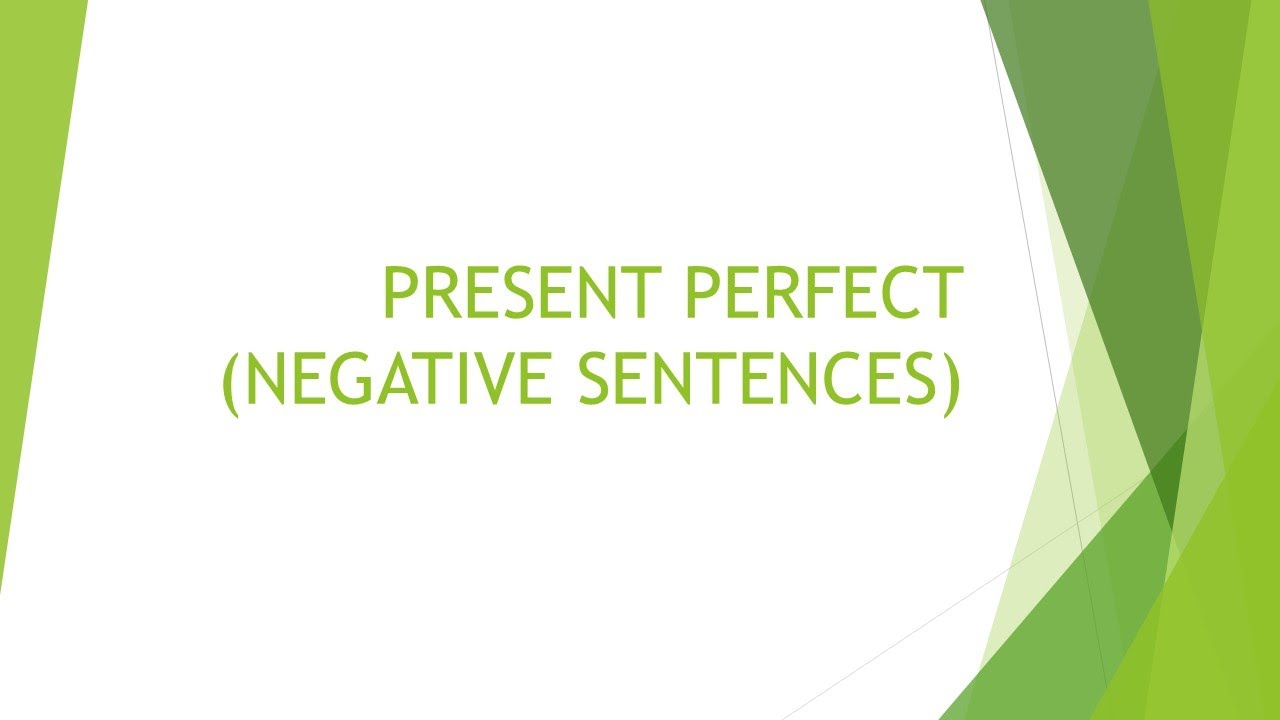 Present perfect negative sentences - YouTube