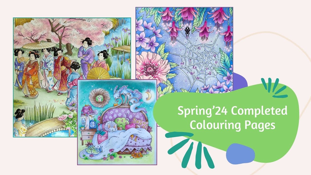 Spring'24 Completed Colouring Pages - YouTube