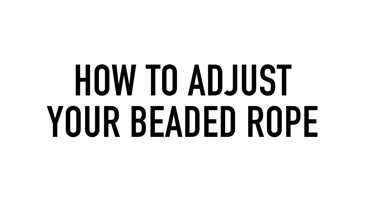 How to Adjust Your Beaded Rope | by The Jump Rope Coach Chris - YouTube