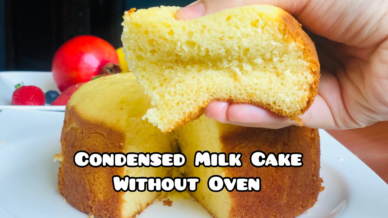 Condensed Milk Cake Without Oven | No Bake Cake | Vanilla Sponge Cake ...