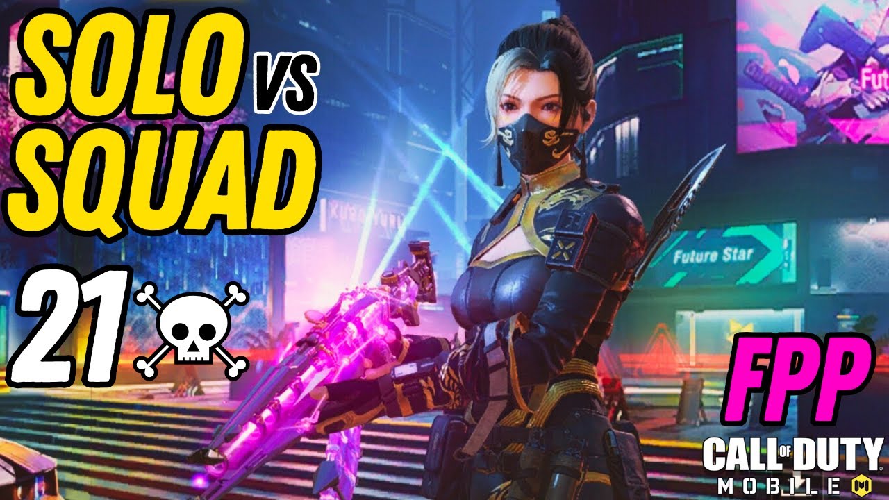 VENCENDO A PARTIDA SOLO VS SQUAD COM 21 KILLS NO COD MOBILE BATTLE ...