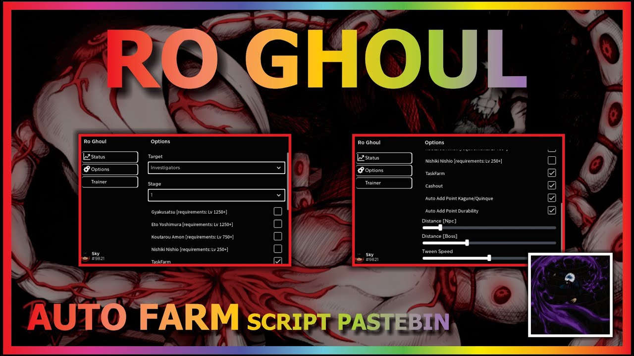 RO GHOUL Script Pastebin 2022 AUTO FARM | FARM MONSTER & MORE - YouTube