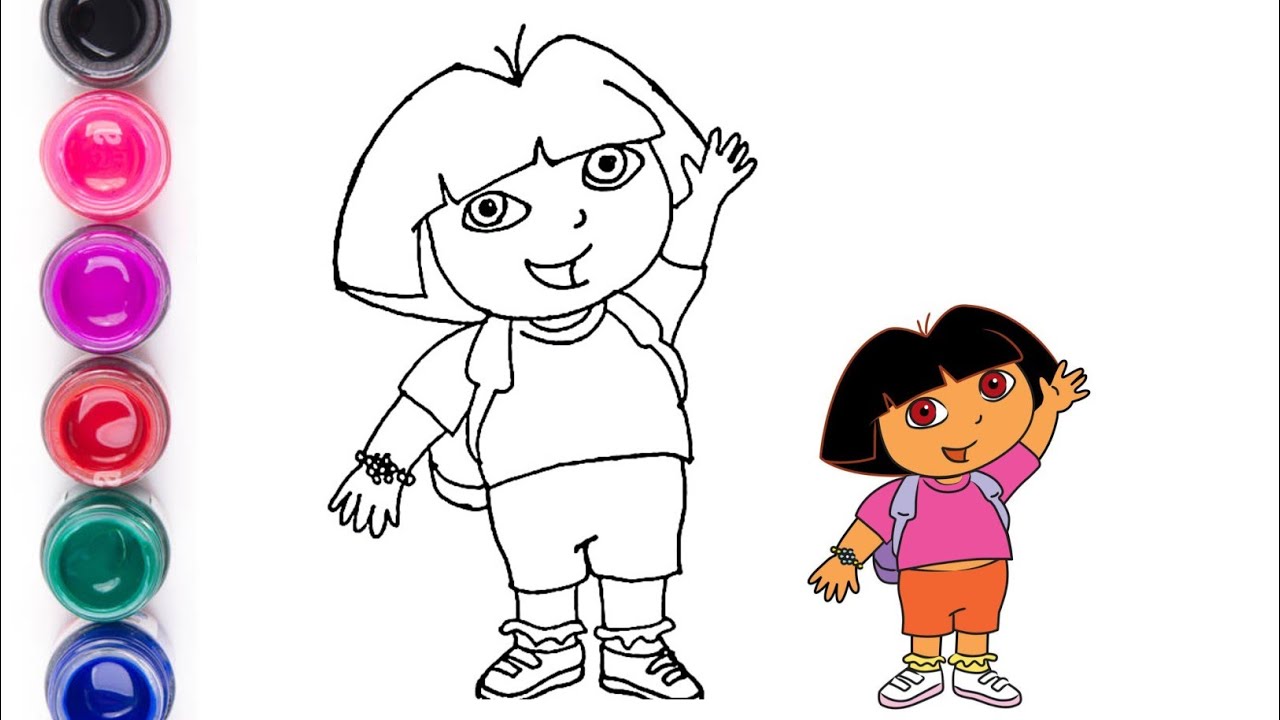how to draw dora the explorer beautiful drawing | 😊 for smol kids..😍 ...