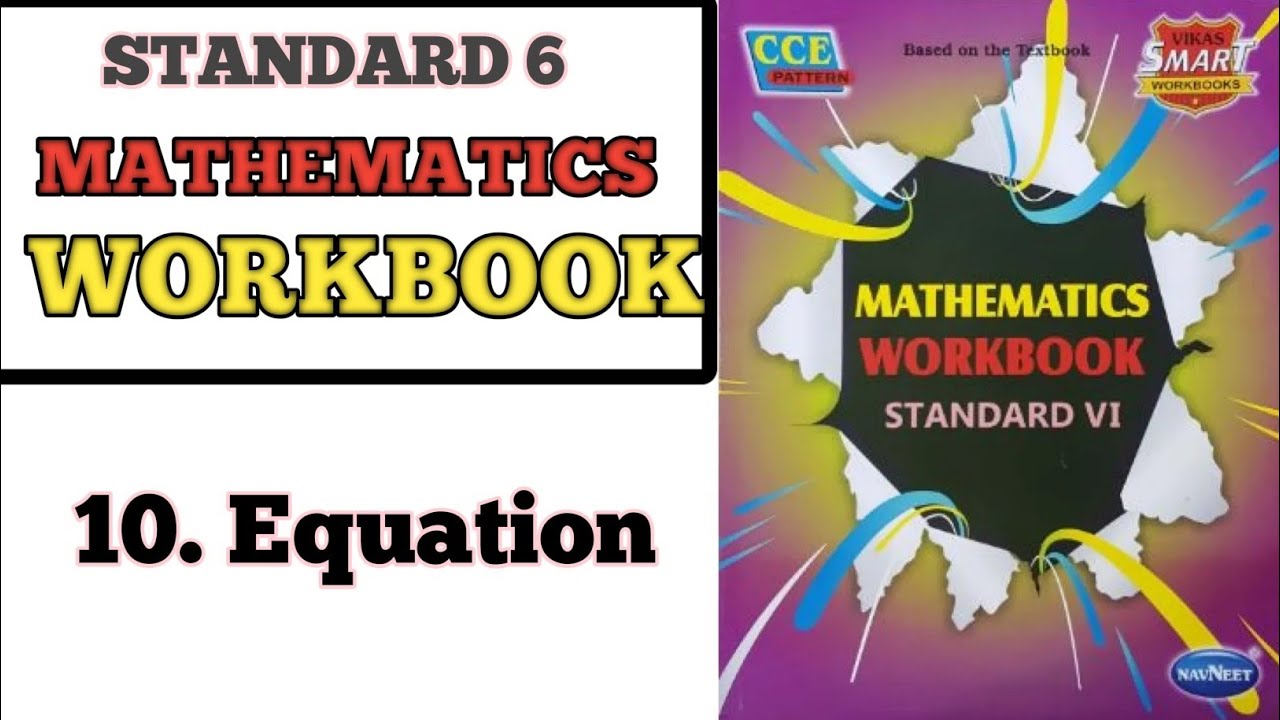 6th standard math workbook answer 10.Equations || class 6 math workbook ...