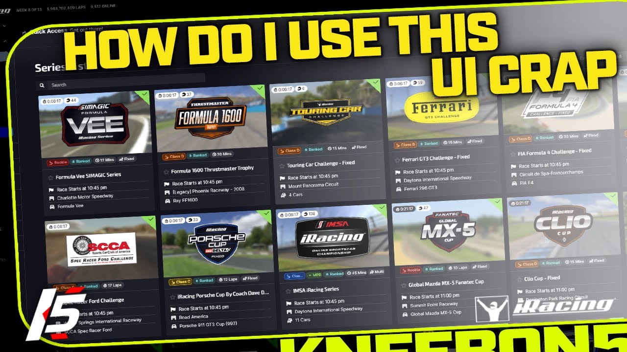 They forced everyone to the new UI - iRacing - YouTube