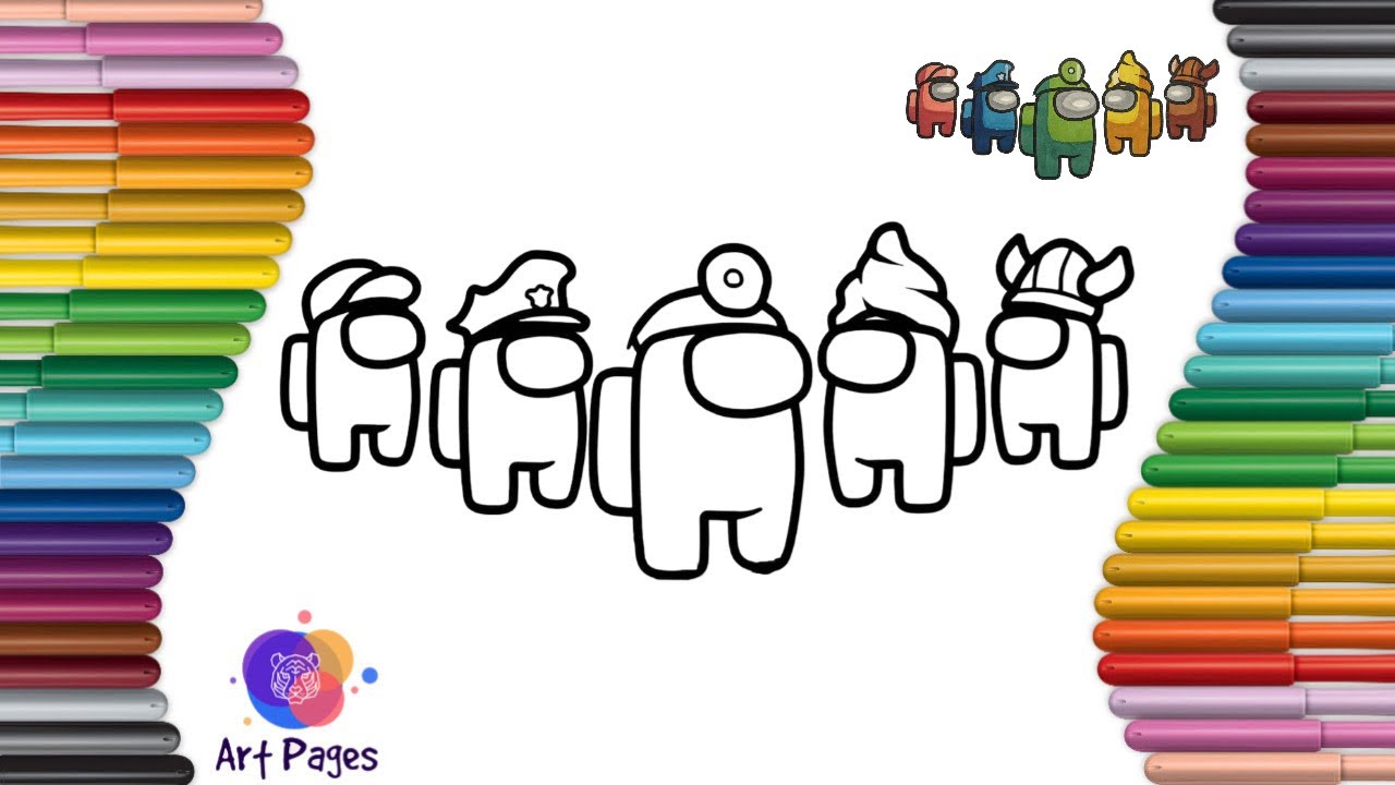 How to Draw and Paint AMONG US Game Character // Janji - Heroes Tonight ...