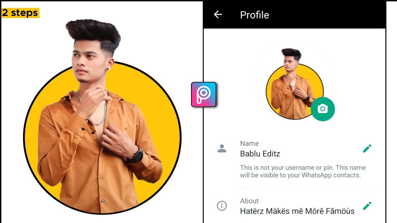 3D profile editing in Picsart || PicsArt Profile photo editing ...