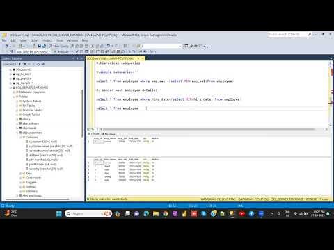 MSSQL_SERVER_Subqueries (Simple and Correlates subqueries) - YouTube