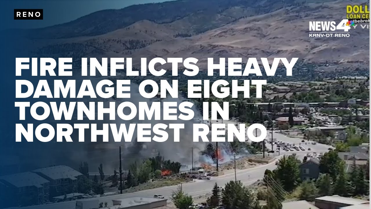 Fire damages eight townhomes in Northwest Reno - YouTube