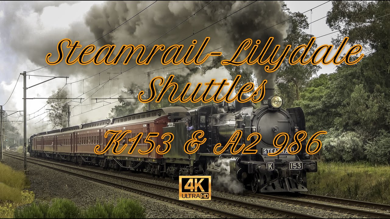 Steam Rail Lilydale Shuttles - K153 & A2 986 4K UHD - YouTube