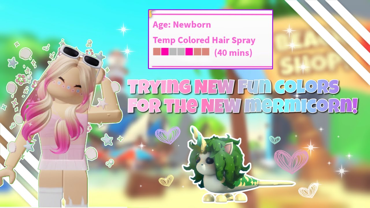 Testing out new fun colors for the mermicorn in Roblox Adopt Me! - YouTube