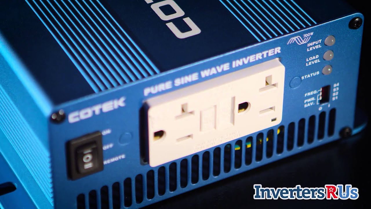 Cotek SK700-112 700 watt 12 V Pure Sine Wave Power Inverter - YouTube