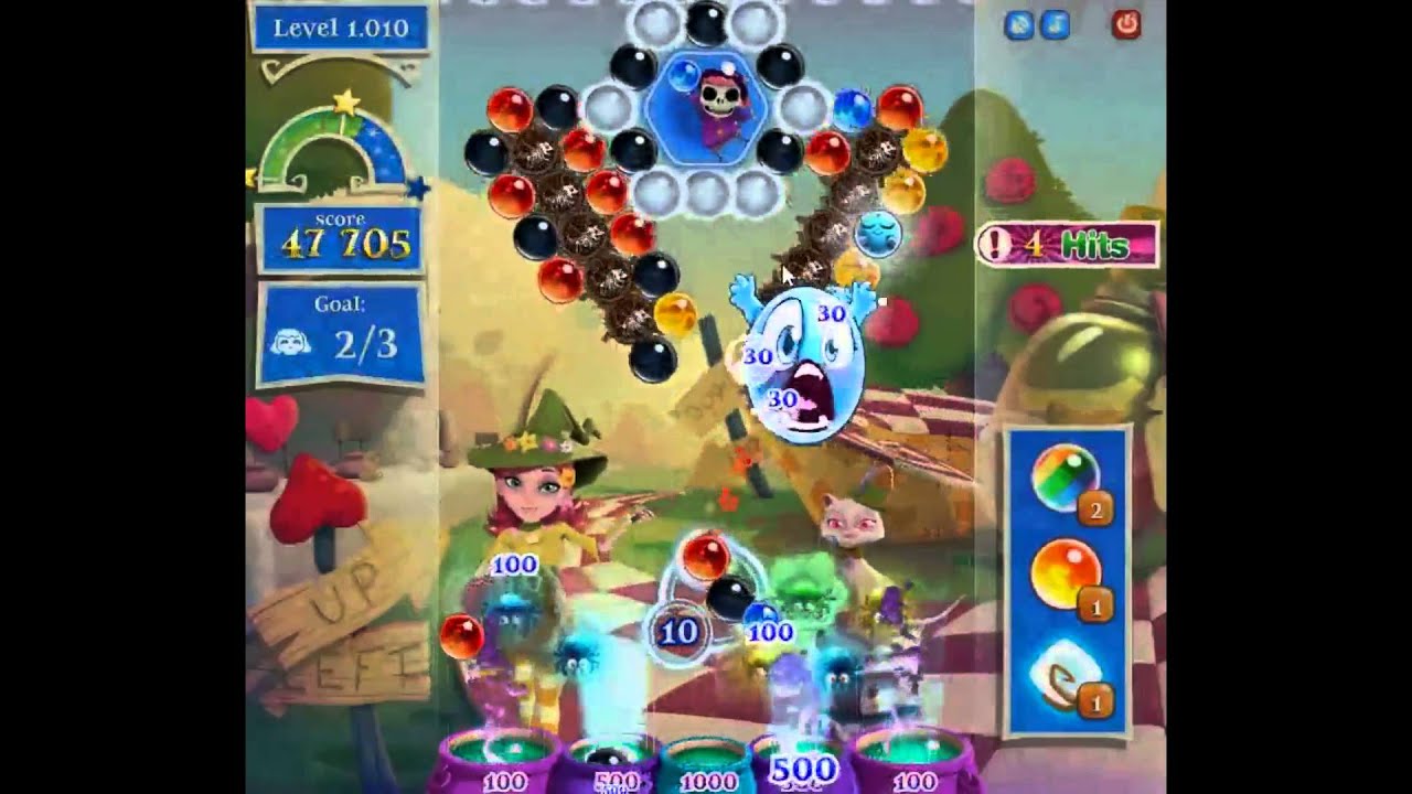 Bubble Witch Saga 2 Level 1010 - NO BOOSTERS - YouTube