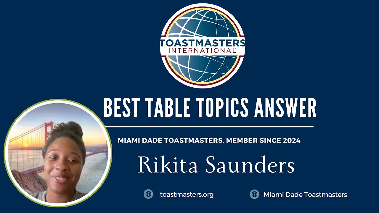 Voted Best Table Topics Answer - YouTube