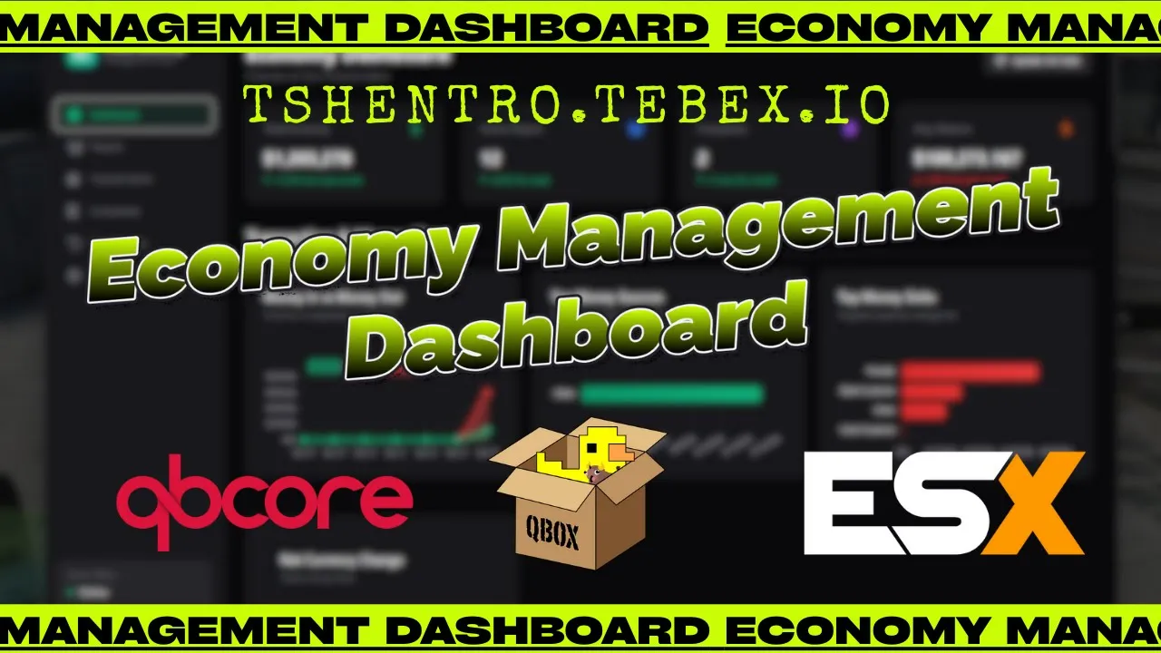 Tshentrotech · FiveM Economy Management Dashboard