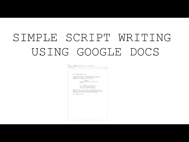 How to Format a Screenplay in Google Docs — A Writer’s Guide