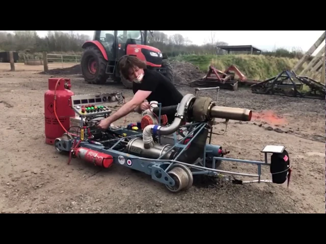 This Jet-Engined Mini Rail Kart Belongs on a Roller Coaster Right Now