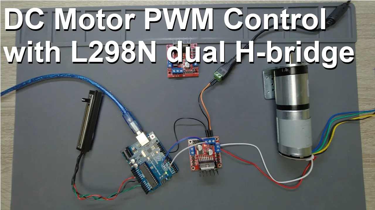 DC Motor PWM control with a potentiometer and L298N | Video Summary and ...