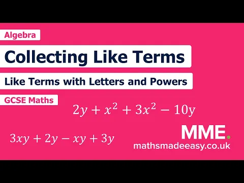 Like Terms Collecting Like Terms KS3 Maths BBC Bitesize