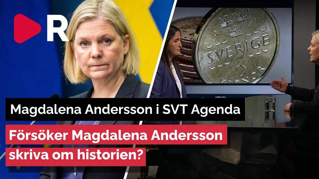 Riks Live: Magdalena Andersson försöker skriva om historien i SVT