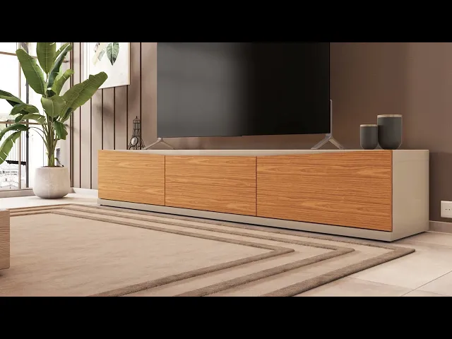 Rack para TV até 72 Polegadas 3 Gavetas 220cm Eros Casa D | MadeiraMadeira