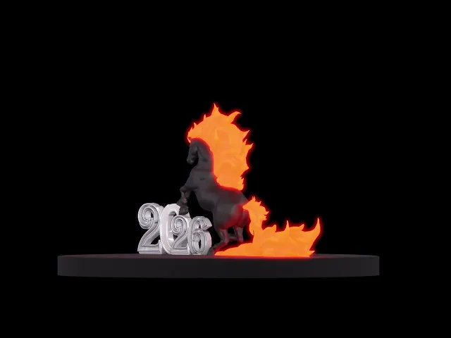 Year of the Fire Horse 2026 - Dynamic FDM/SLA Printable Model - 3D ...