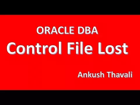 Recover Missing Control file - Learnomate Technologies