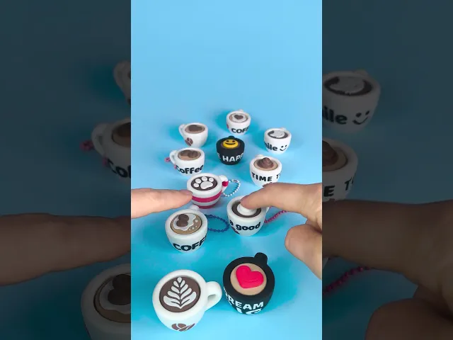 Coffee Clicker Pack, 100 Fun Variants to Print! (Keychain & Clicker ...