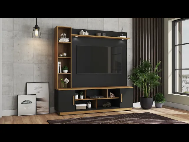 Home com LED para TV até 60 Polegadas Prestige Bechara | MadeiraMadeira