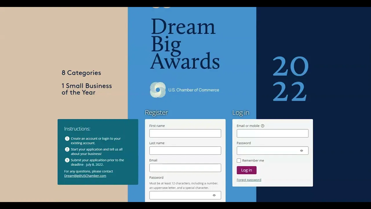 How to Apply to the Chamber of Commerce's Dream Big Award